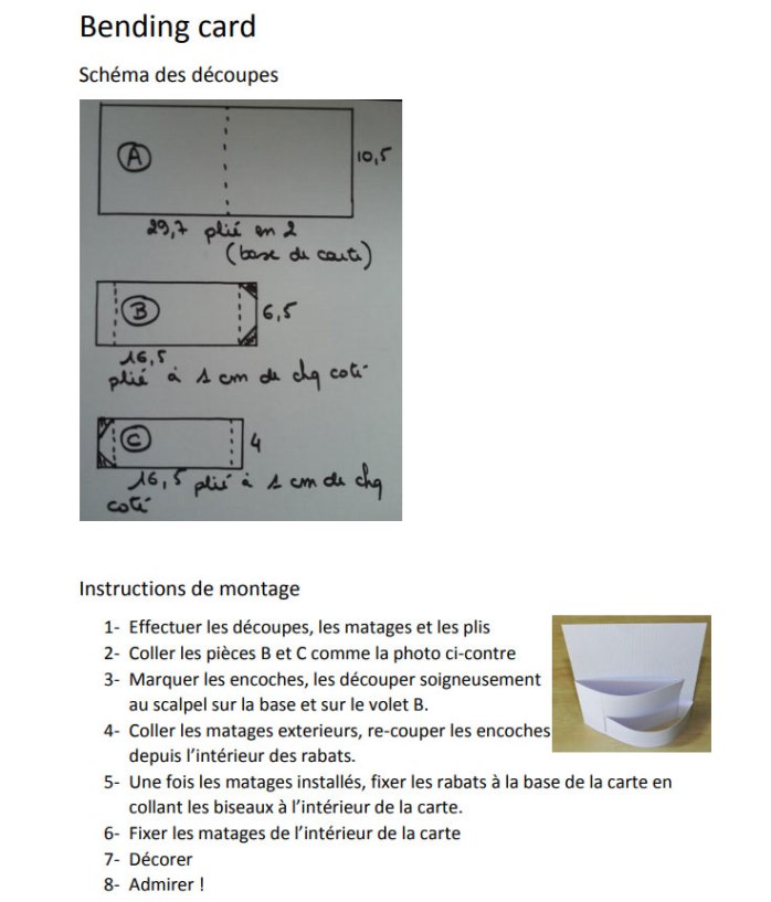 « Qui scrappe me suive »… Décembre 2019: Tuto de la « Bending card ...
